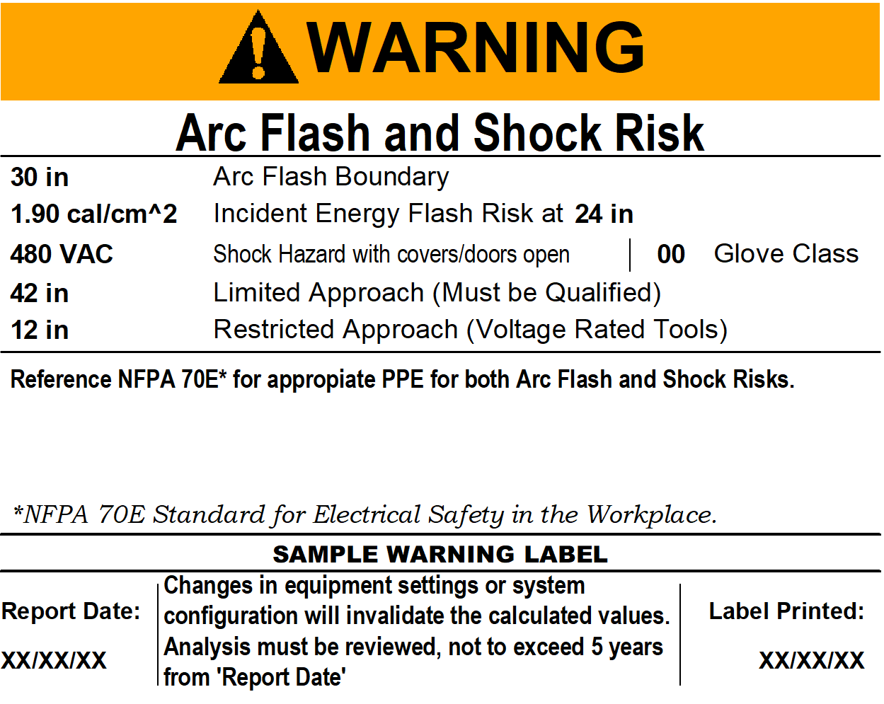 Arc Flash Warning Labels - C&H Electric